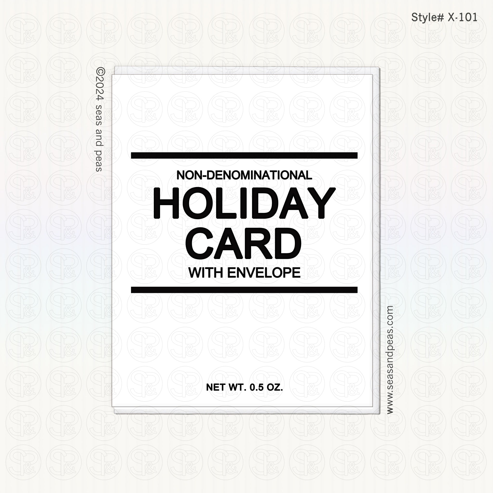 Generic Holiday Card – Seas and Peas
